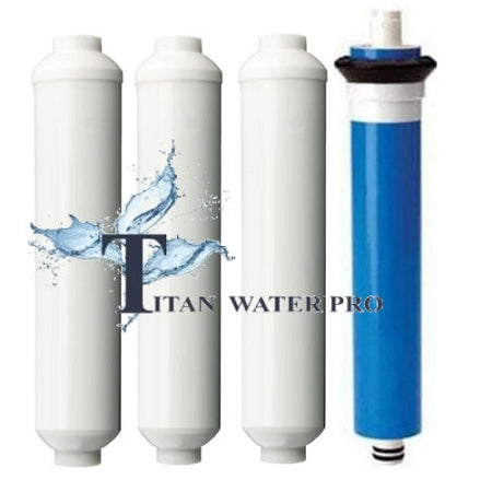 REVERSE OSMOSIS RO FILTERS & MEMBRANE (75GPD) 4PC SET-MINI PORTABLE RO ...