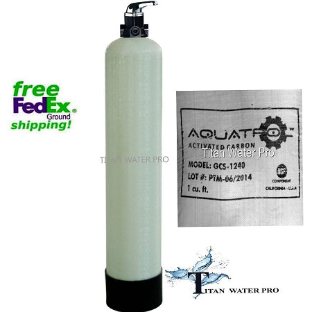 Whole House Water Filter System GAC Carbon .75 CU FT Manual Backwash V ...